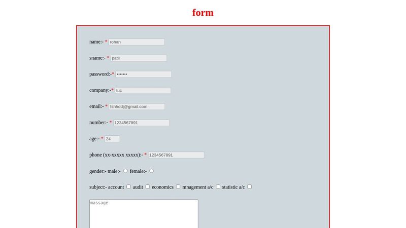 html form 2