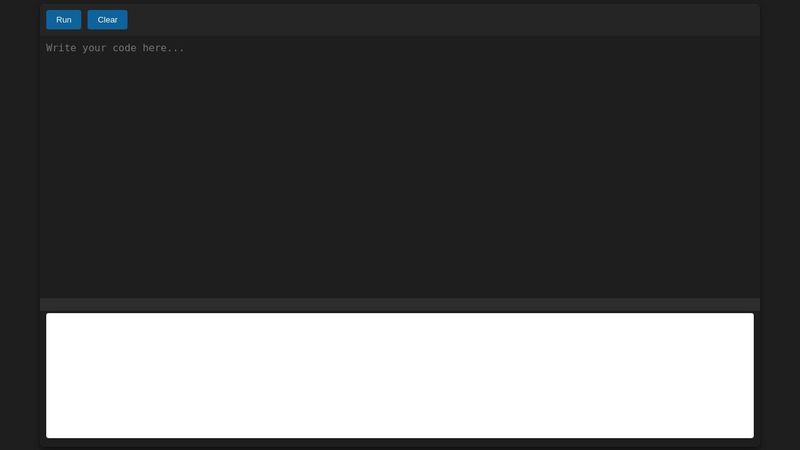 Online code editor in HTML,CSS and Javascript
