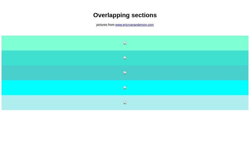 Overlapping sections