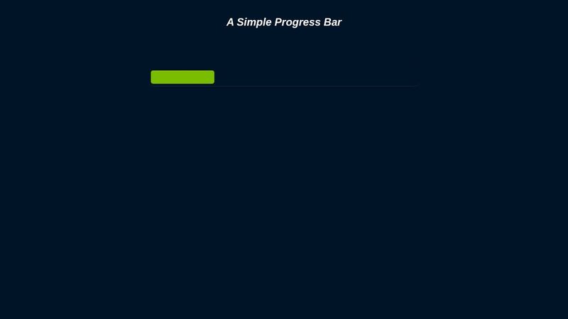 Simple Progress Bar