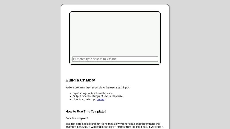 chatbot template