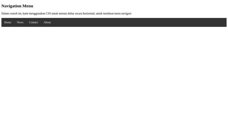 Horizontal List with CSS