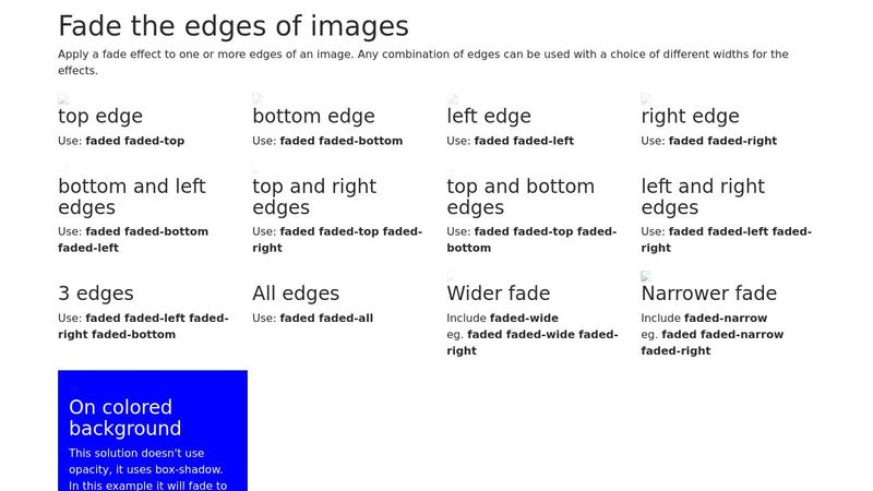 Fade edges of images with CSS (feather effect / img)