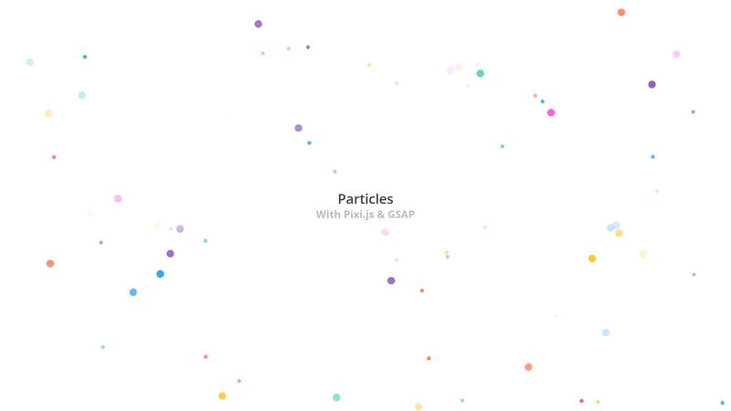 Particle experiment using Pixi.js & GSAP