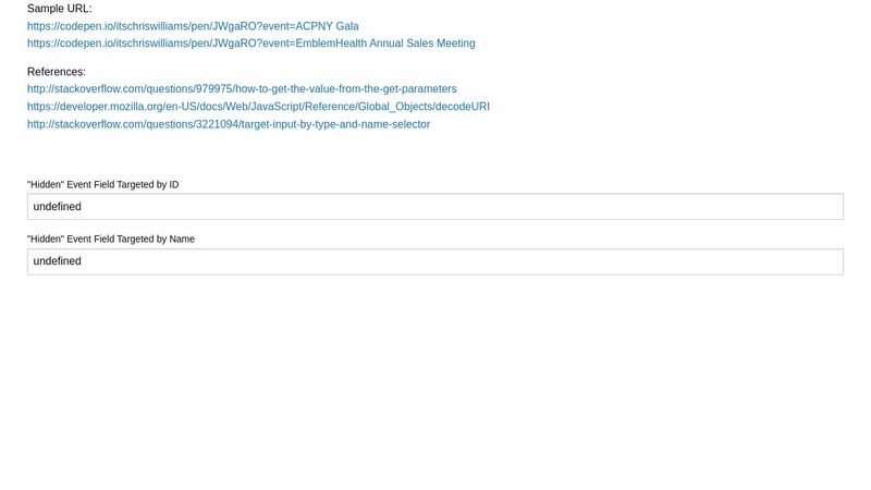 Get URL Parameters and Fill them in a Form Field