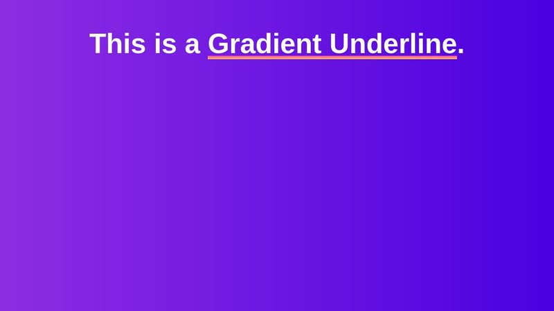 CSS Gradient Underline