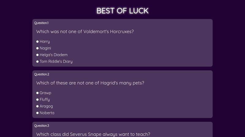 Quiz Application Javascript