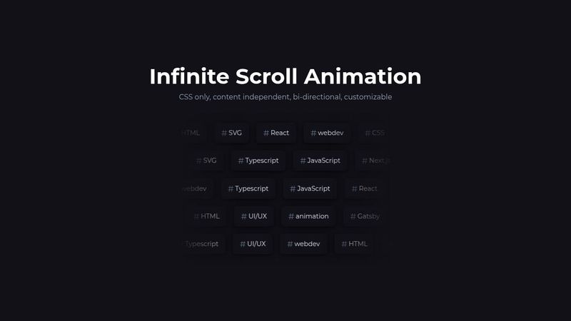 Infinite Scroll Animation