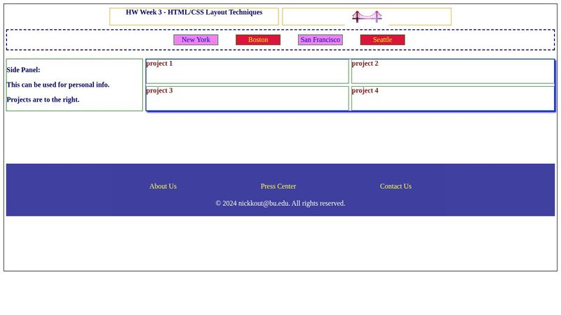 HW Week 3 - HTML & CSS Layout Techniques