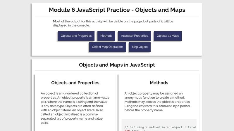 Module 6 Coding Activity - Objects and Maps - vena ellison - git 417
