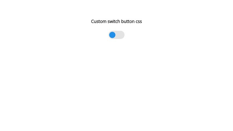 Custom switch button css