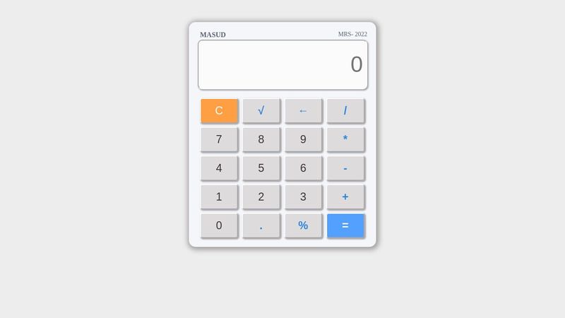 Simple Calculator with JS functionality