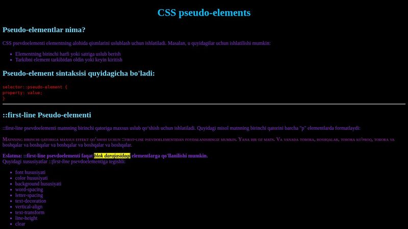 CSS pseudo-elements