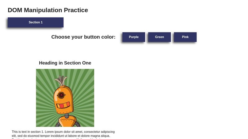 DOM, CSS, and JS - STARTER - FORK