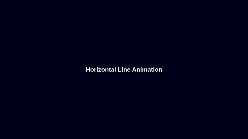Horizontal Line Animation