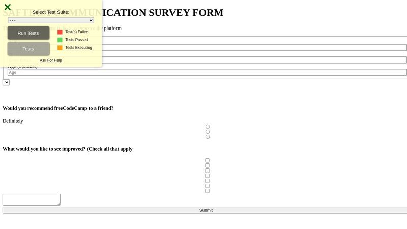 Survey form