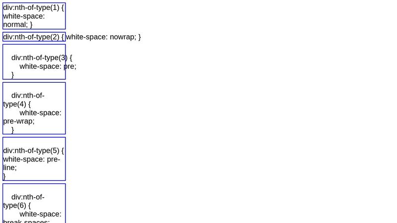 css-white-space