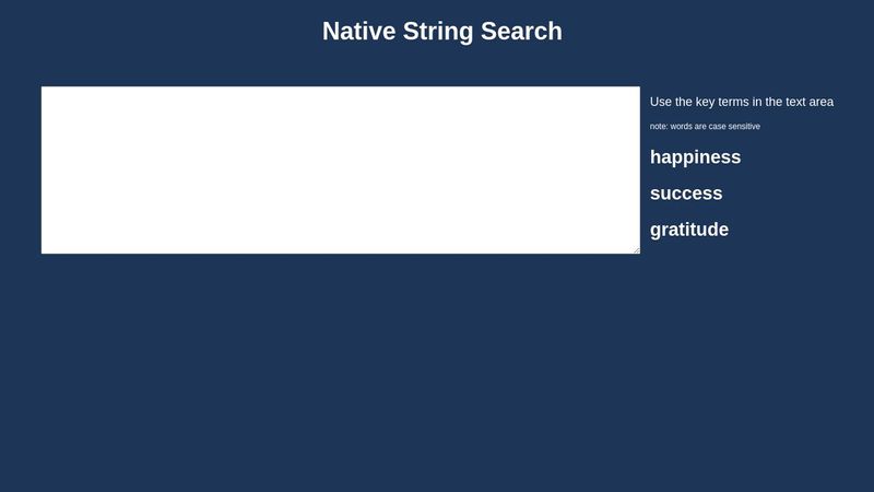 Naive String Search