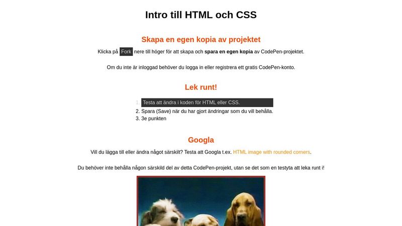 Intro (HTML+CSS) , 2023