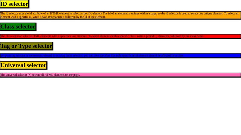 simple css selectors