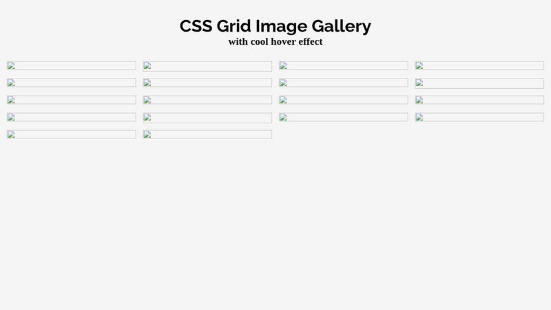 CSS Grid album with nice hover effect