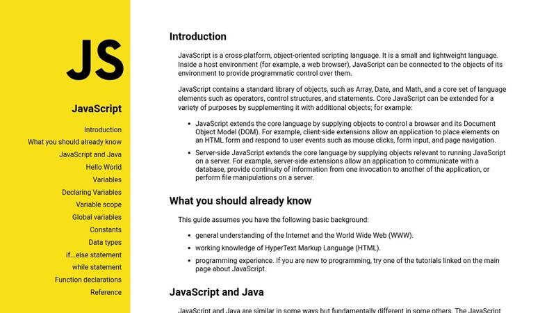 JavaScript - Technical Documentation