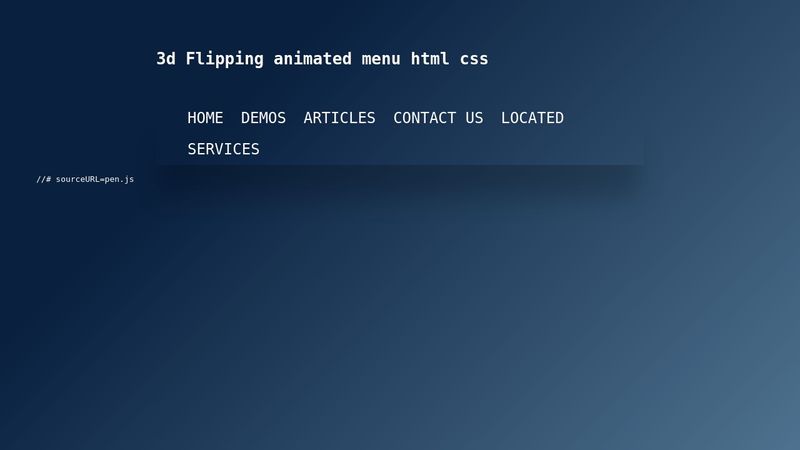 3D Flipping animate menu item