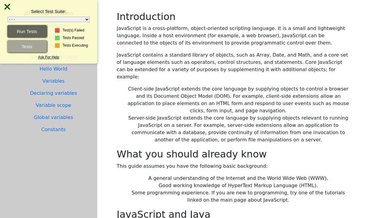 javascript Docs - FreeCodeCamp