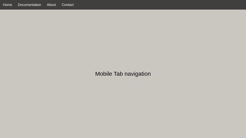 Mobile Tab Navigation