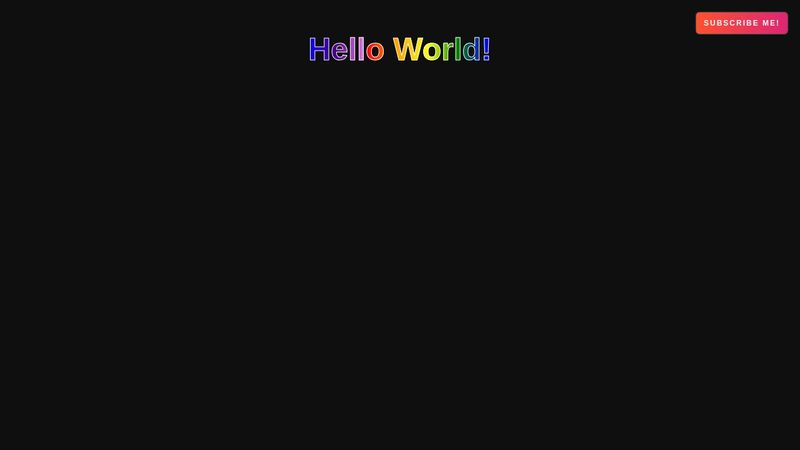 Rainbow Text CSS & HTML