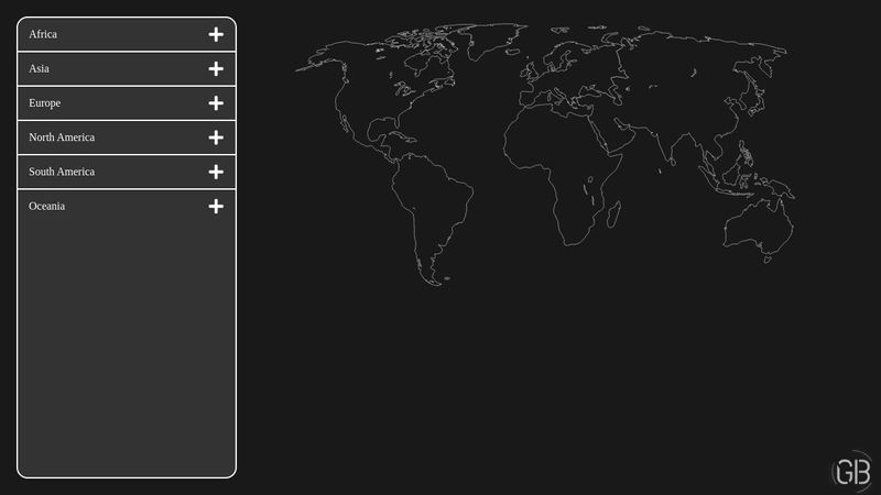 Interactive world map - WIP