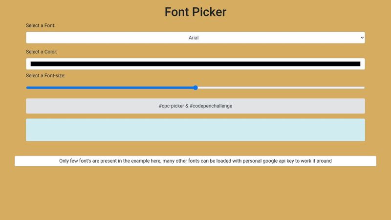 Font picker #cpc