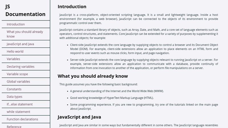 Technical Documentation Page