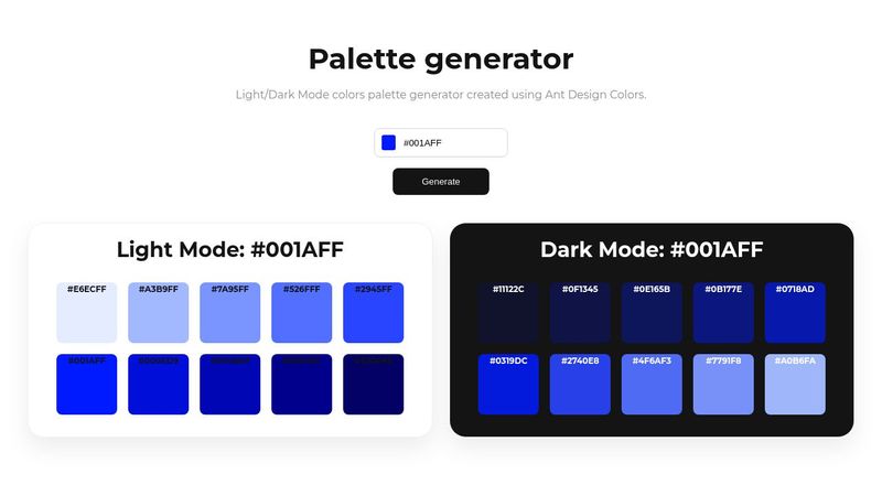 Light/Dark Mode Colors Generator