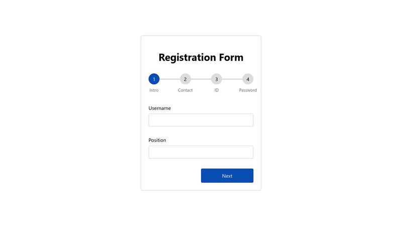 Multistage-register-form