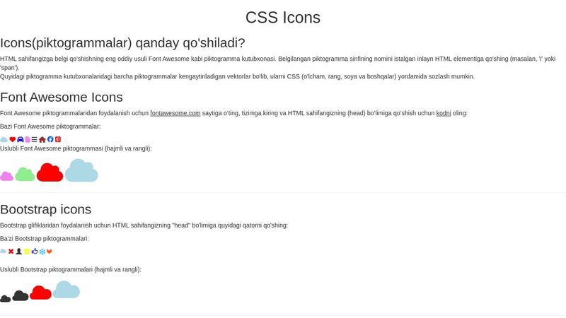 CSS Icons