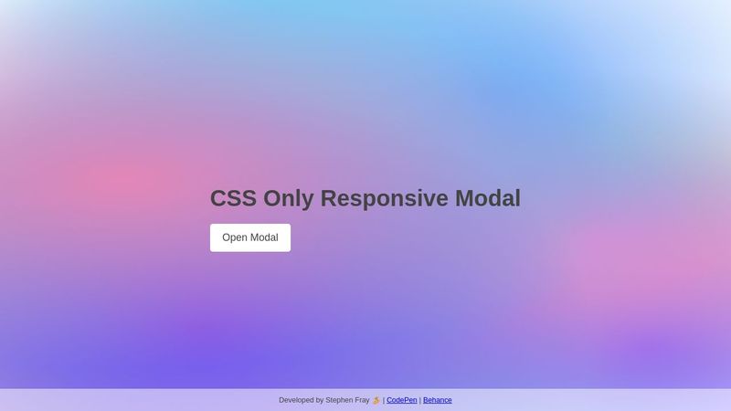 CSS Only Responsive Modal