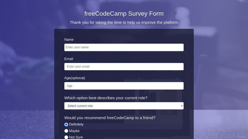 freecodecamp-survey-form