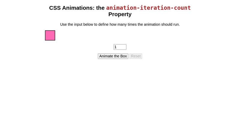 CSS Animations: the animation-iteration-count Property