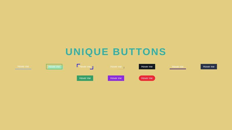 Unique Buttons Animation
