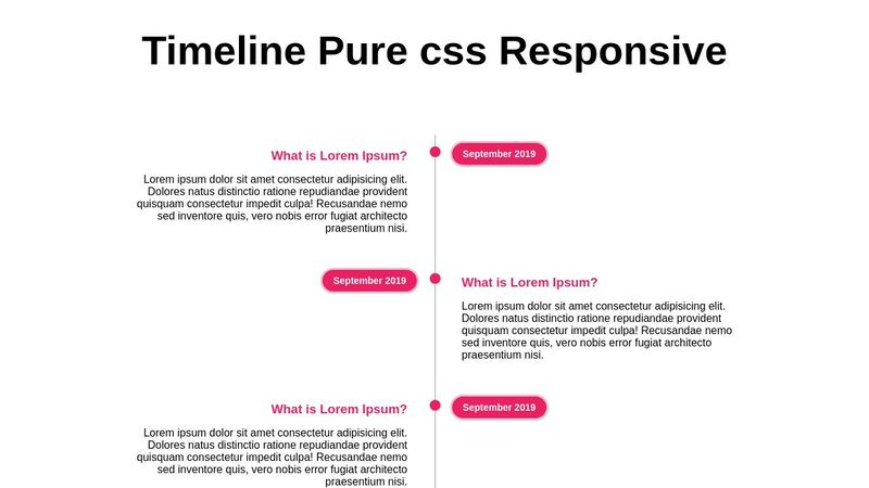 Timeline Pure CSS Responsive