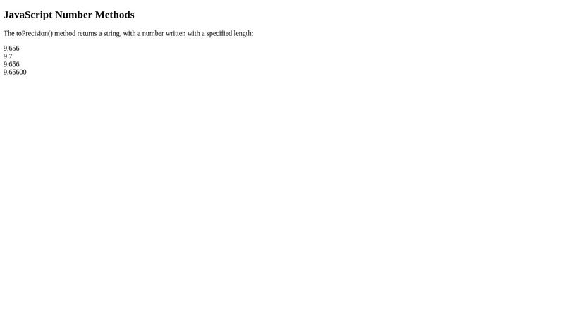 javascript toPrecision