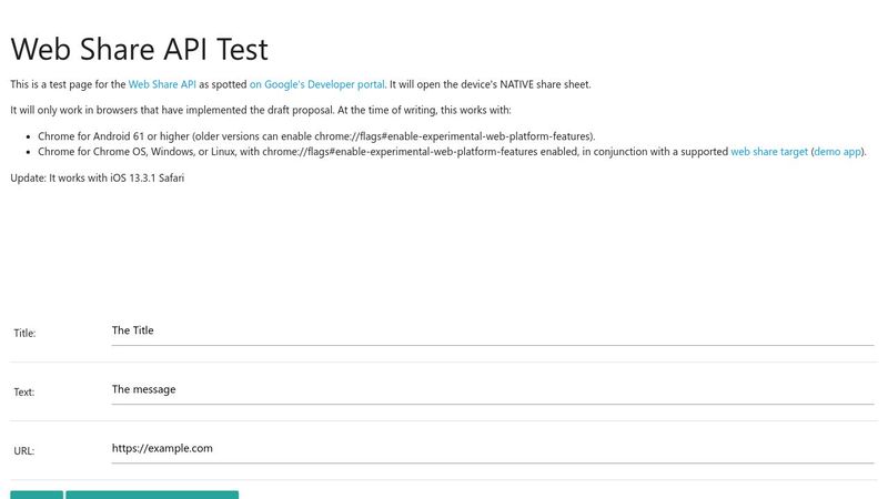 Web Share API