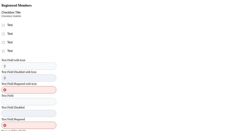 Input Fields Sandbox