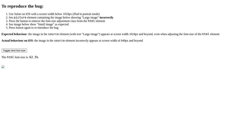 element media query Webkit bug