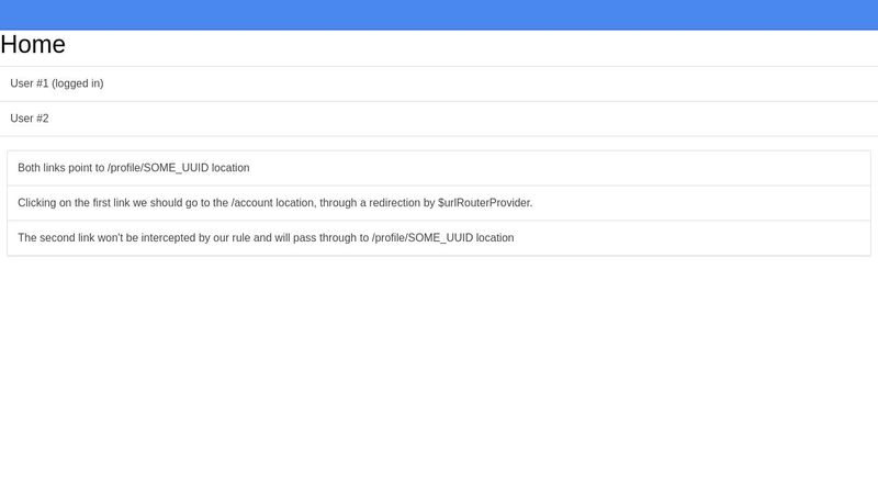 Ionic navigation redirection