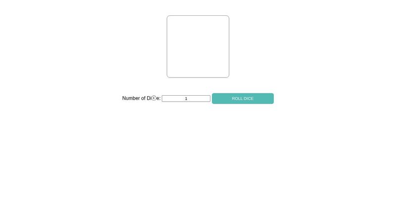 Javascript Simple Dice Roller 
