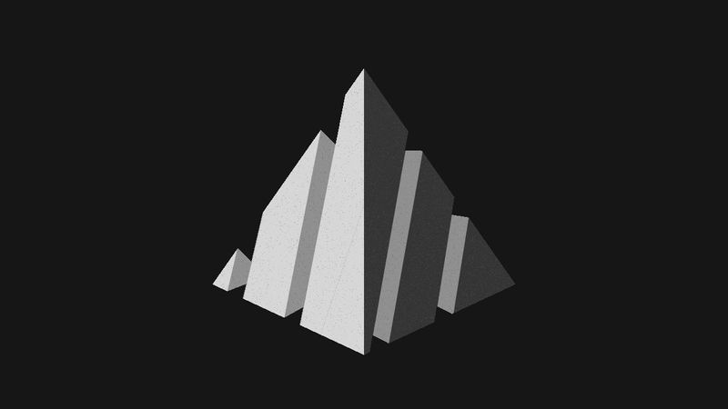 3D Fractured Pyramid - CSS - No Div