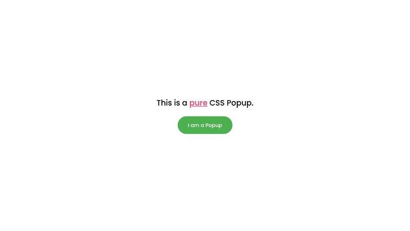 CSS Only Popup