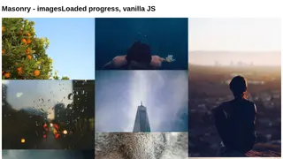 Masonry - imagesLoaded progress, vanilla JS